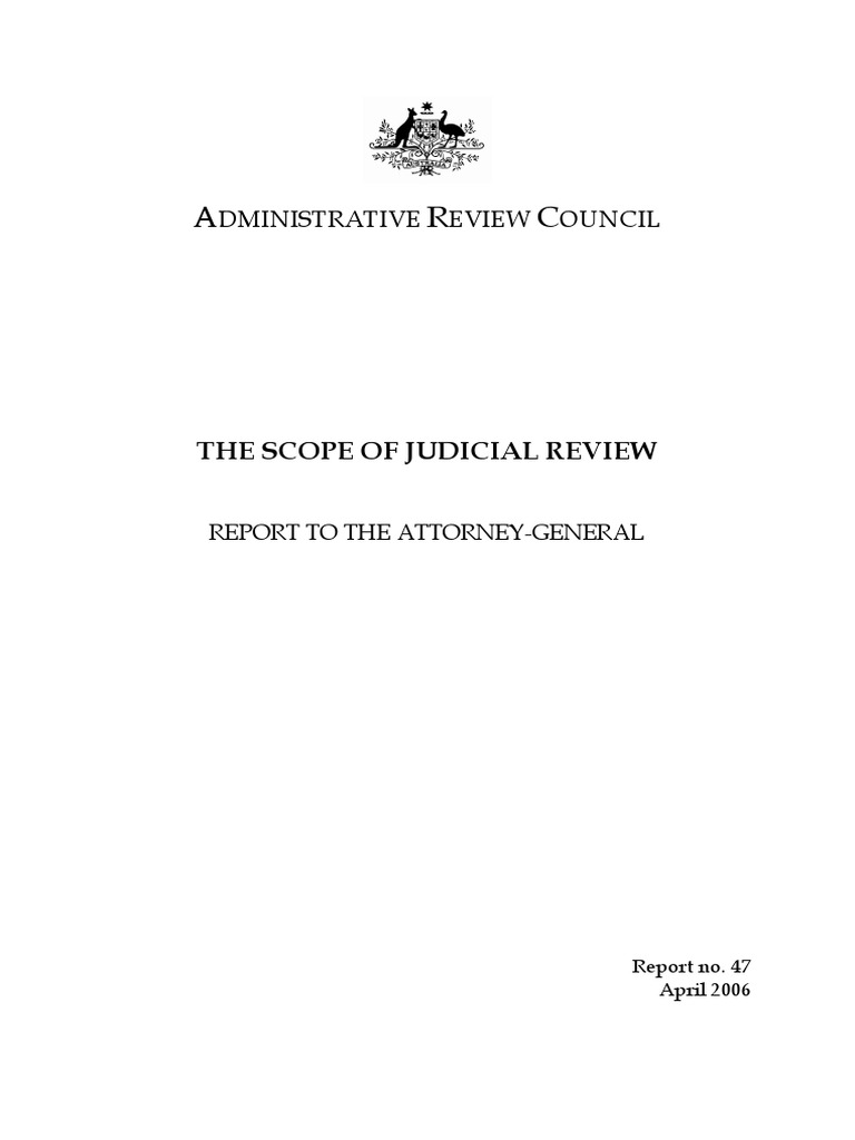 Scope of Judicial Review Editors Version | PDF | Government Of ...