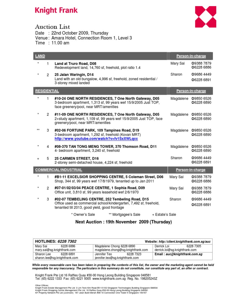 Auction List | PDF | Real Estate Law | Environmental Law