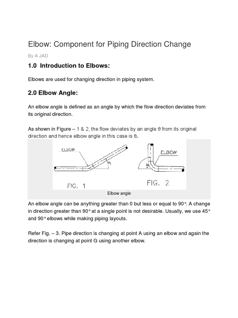 Elbow Component For Piping Direction Change | PDF
