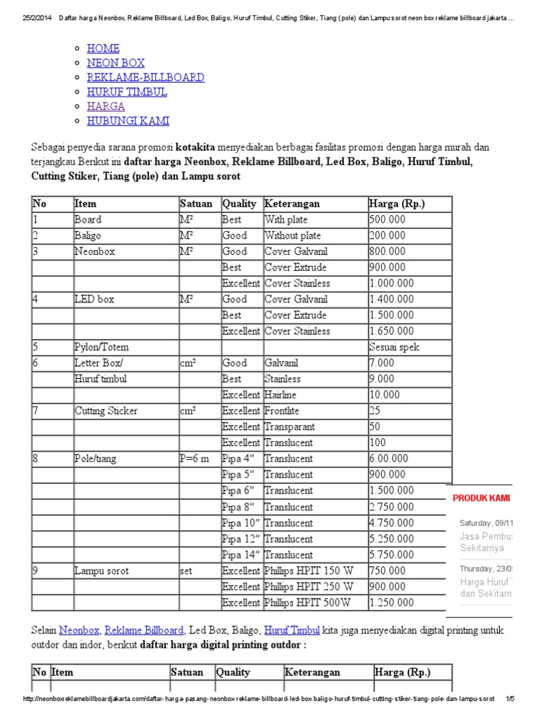 Sample Harga | PDF | Games & Activities