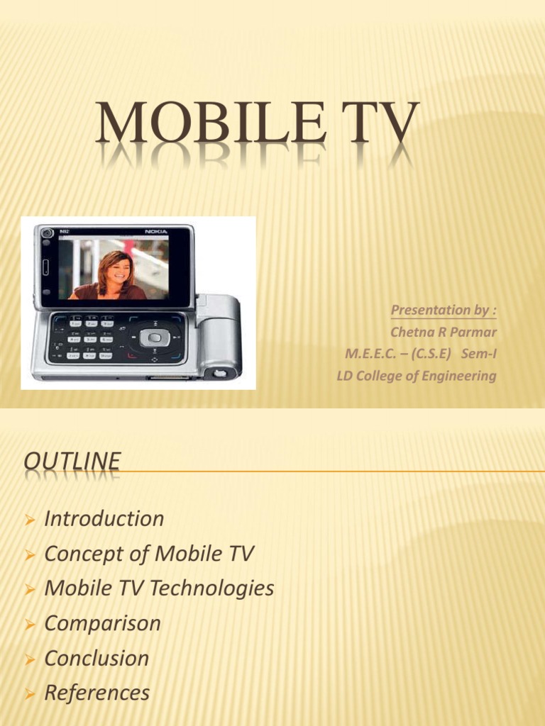 Mobile TV Seminar | PDF | Digital Television | Television
