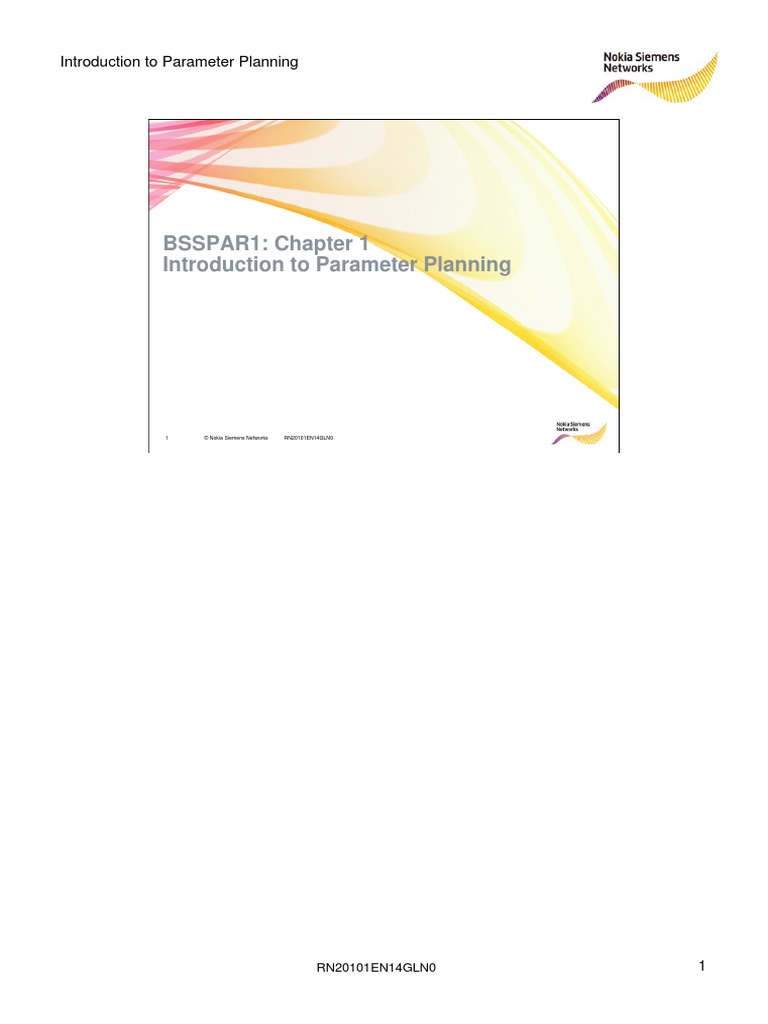 01 RN20101EN14GLN0 Introduction To Parameter Planning | PDF