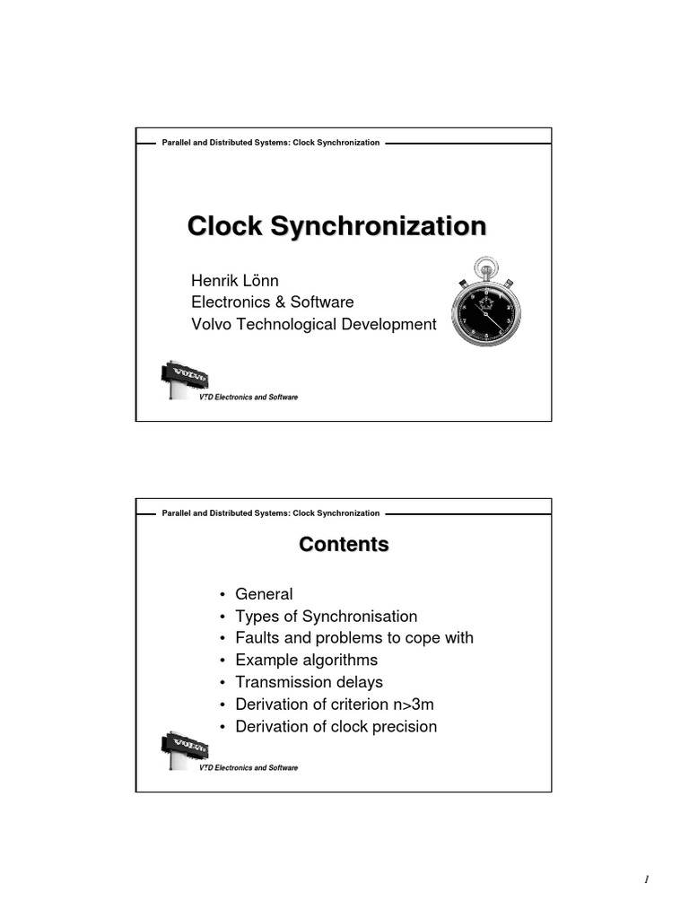 Clock Sync | PDF | Distributed Computing | Electronics