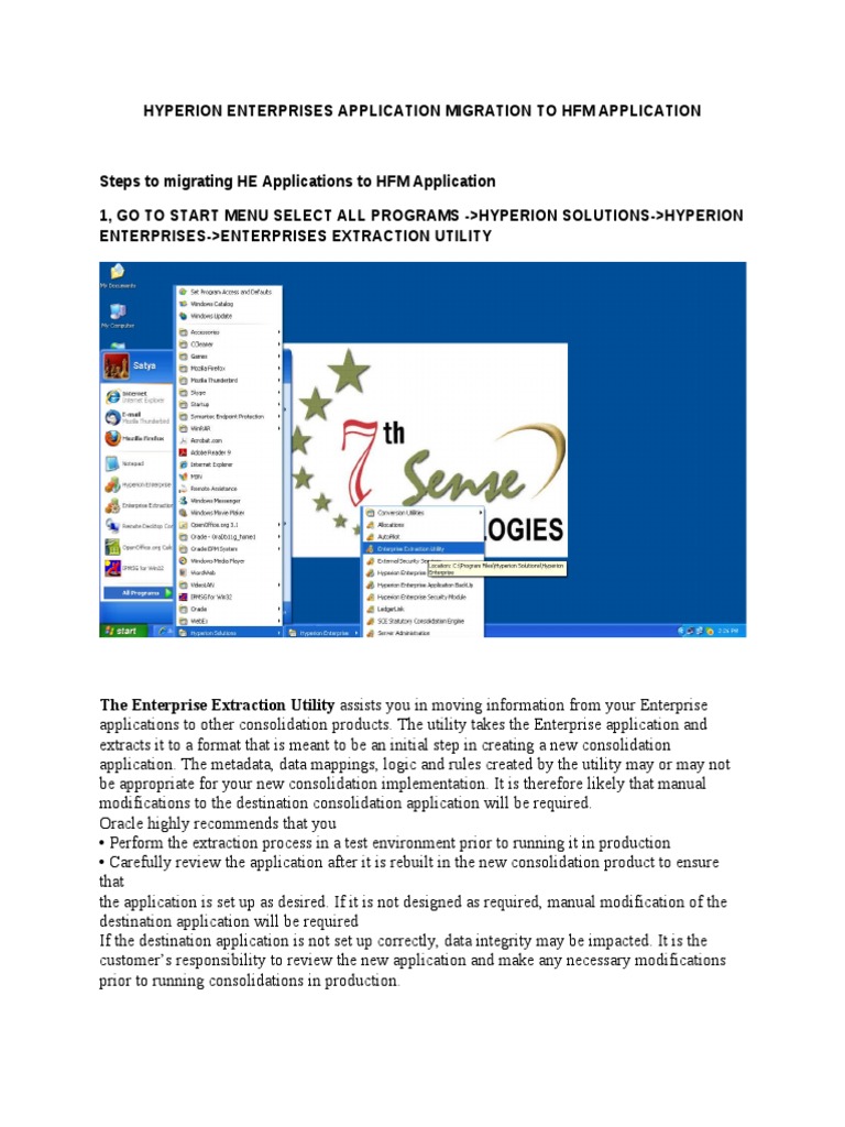 Hyperion Enterprises Application Migration To HFM Application | PDF ...