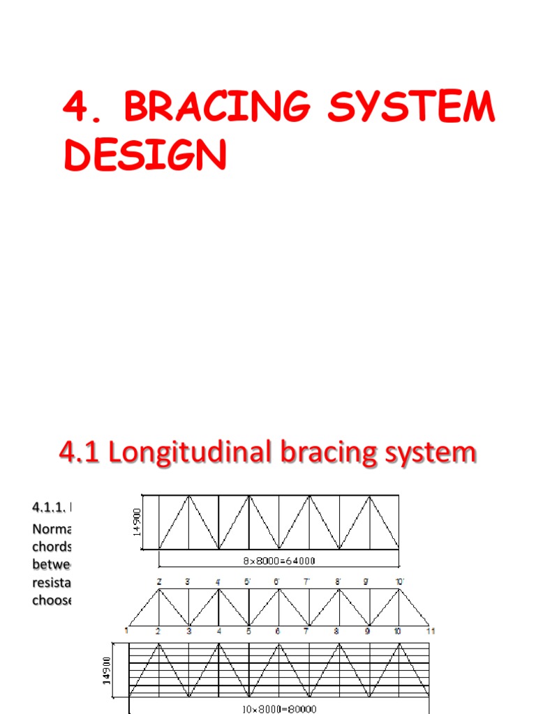 Longitudinal Bracing System Design Guide | PDF | Truss | Bending
