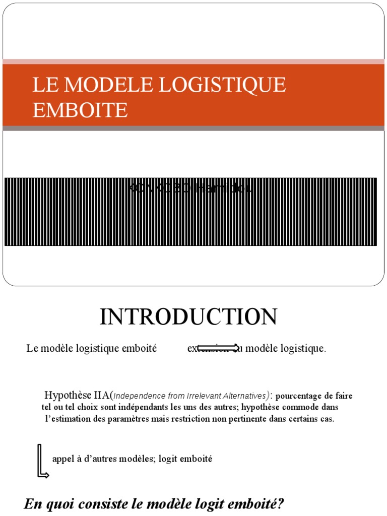 logit emboité.pptx | PDF | Théorie statistique | Théorie des probabilités