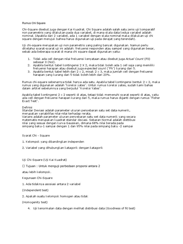 Rumus Chi Square | PDF