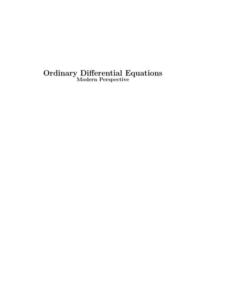 Ordinary Differential Equations Pdf Eigenvalues And Eigenvectors