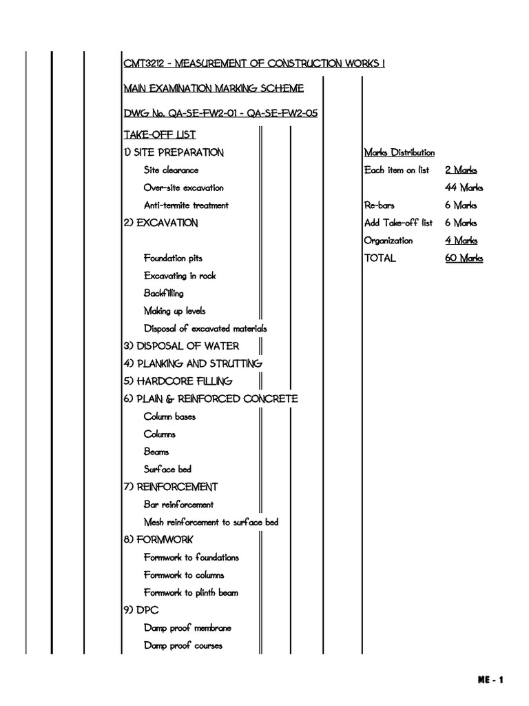 Measurement of Substructure Example | Concrete | Reinforced Concrete