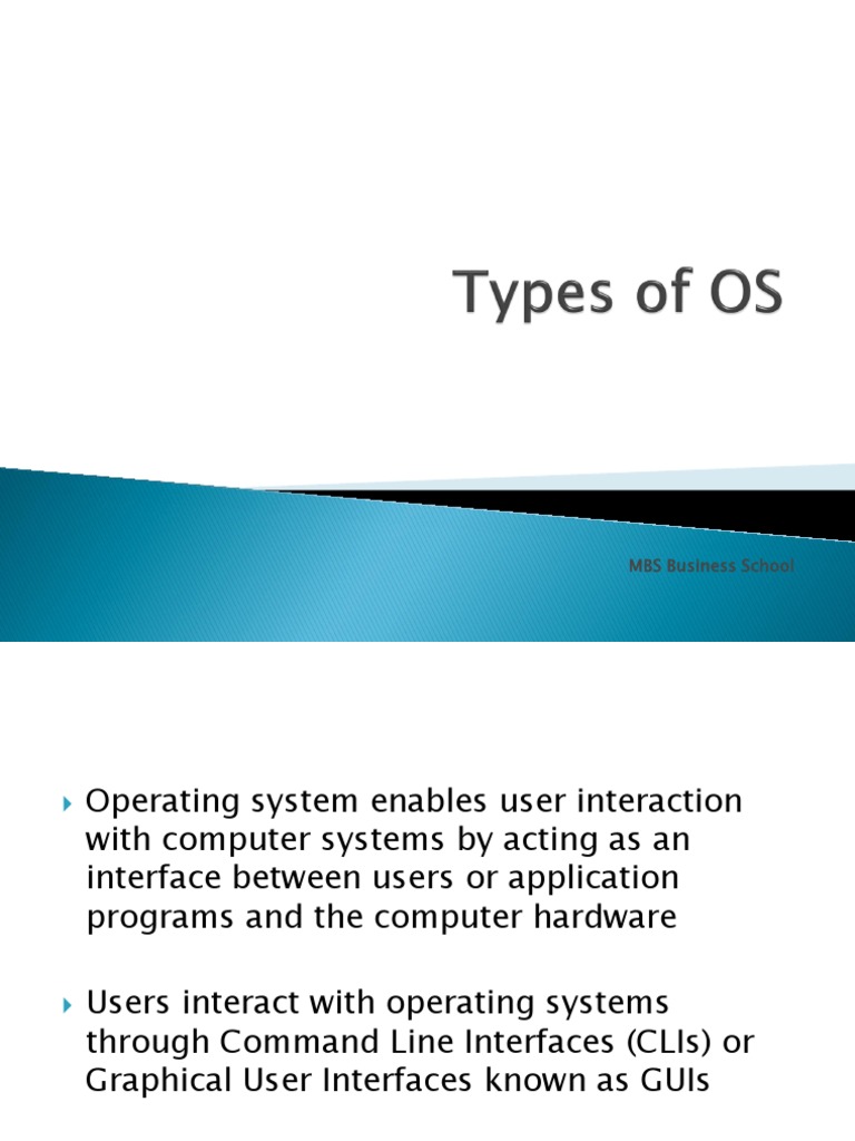 9 Types of OS | PDF | Operating System | Graphical User Interfaces