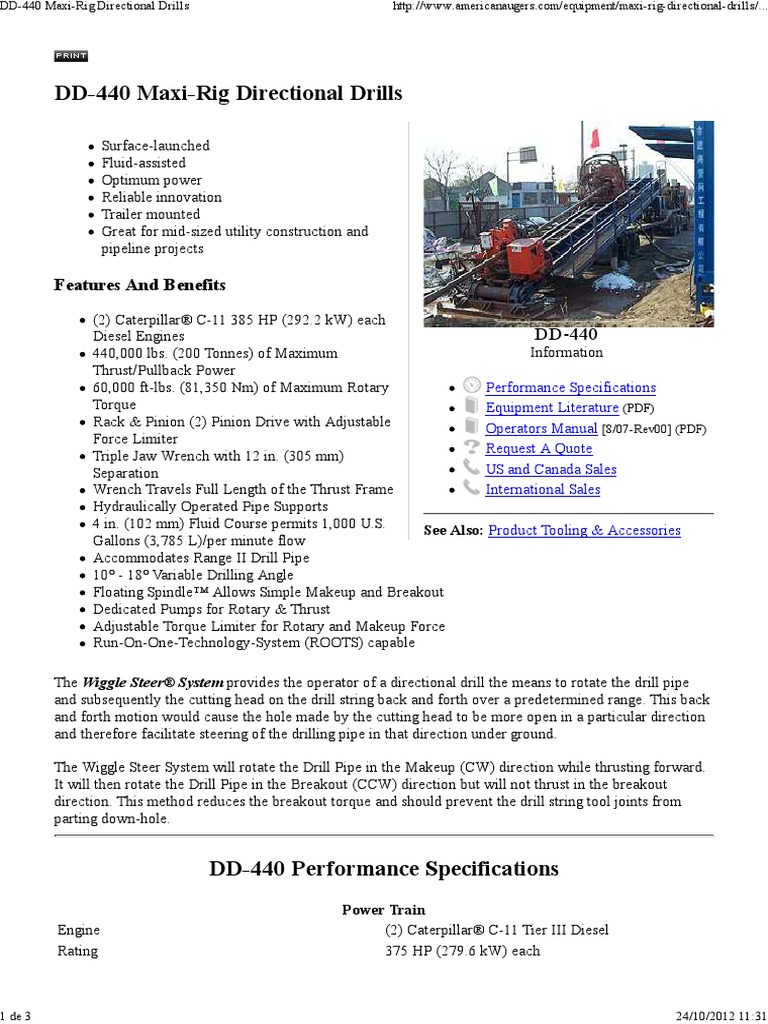 Anexo 1 - DD-440 | PDF | Transmission (Mechanics) | Drill