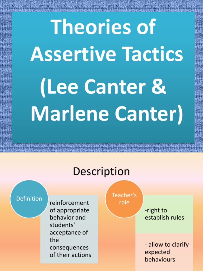 Assertive Teaching Tactics Explained | PDF | Career & Growth