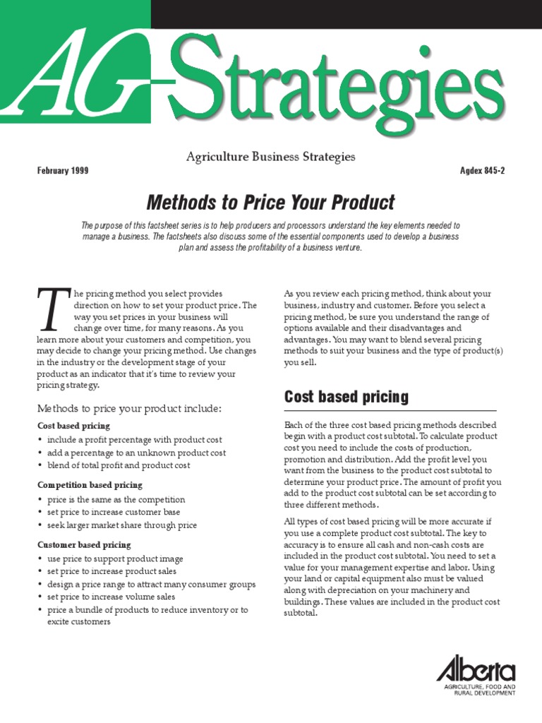 Pricing Methods | PDF | Business | Finance & Money Management