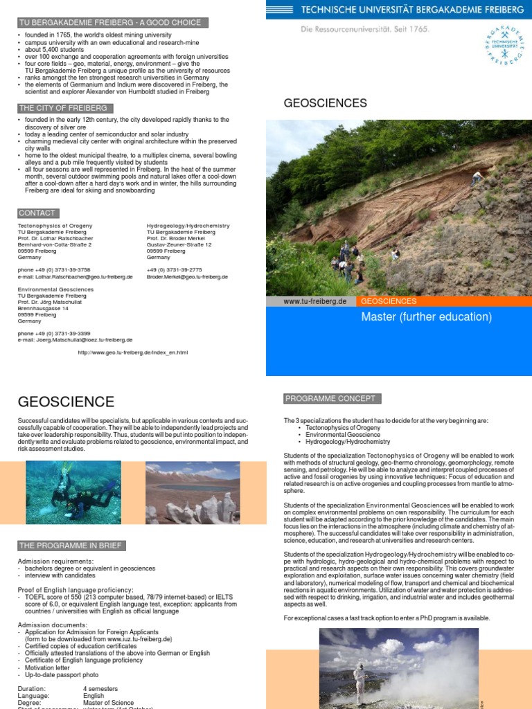 Flyer Geoscience | PDF | Hydrogeology | Water