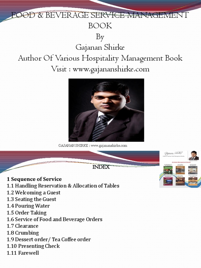 Food and Beverage Service Management Book | PDF | Distilled Beverages ...