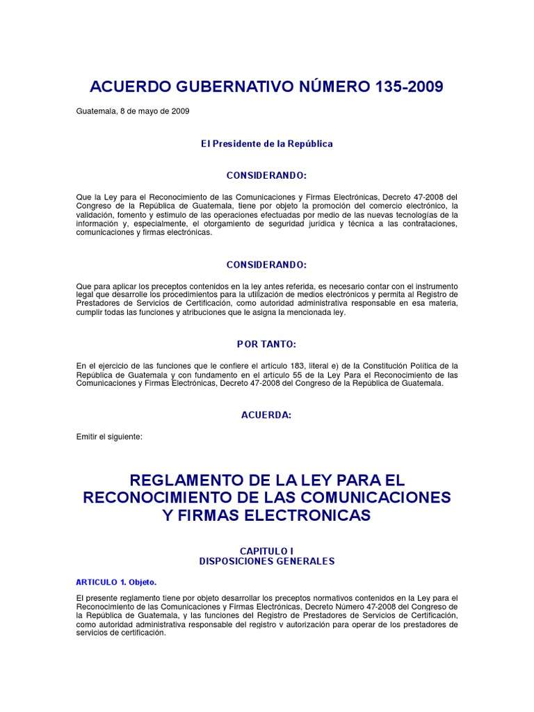 Acuerdo Gubernativo 135-2009 | PDF | Póliza de seguros | Seguro Acuerdo Gubernativo 135-2009 | PDF | Póliza de seguros | Seguro