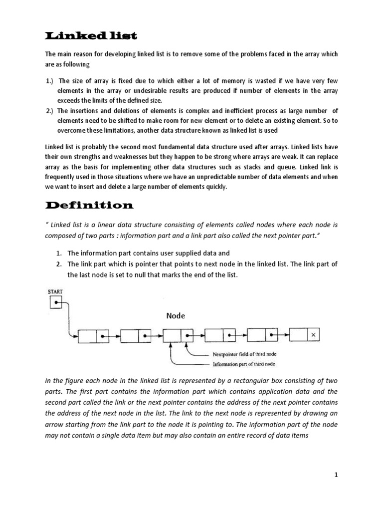 Linked List | PDF | Array Data Structure | Information Retrieval Linked List | PDF | Array Data Structure | Information Retrieval