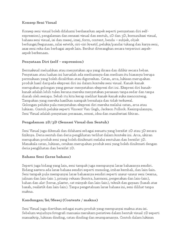 Konsep Seni Visual | PDF