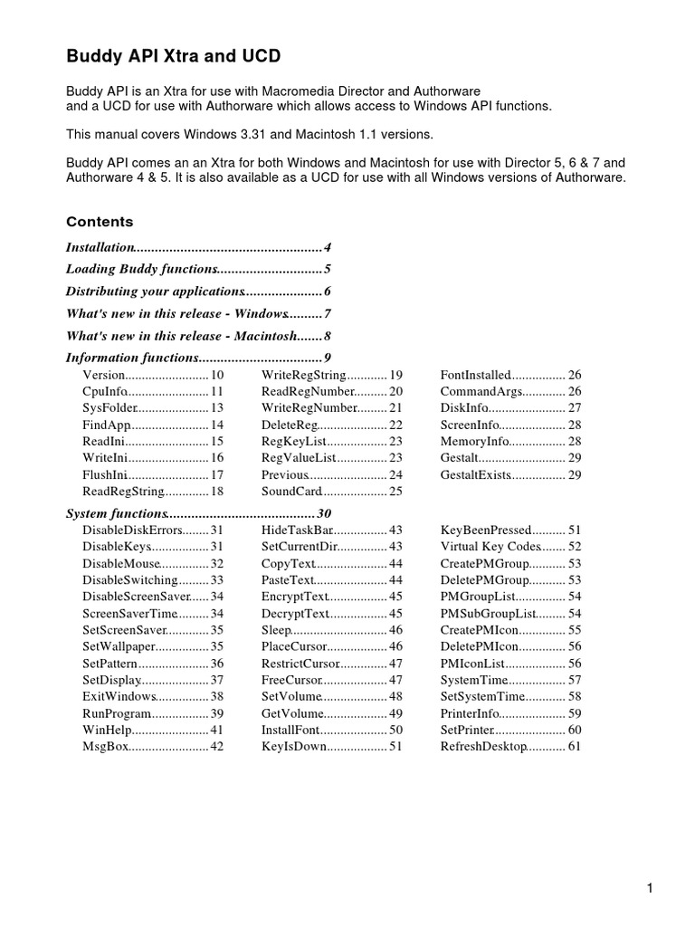 Buddy API Docs | PDF | Windows Registry | Computer File