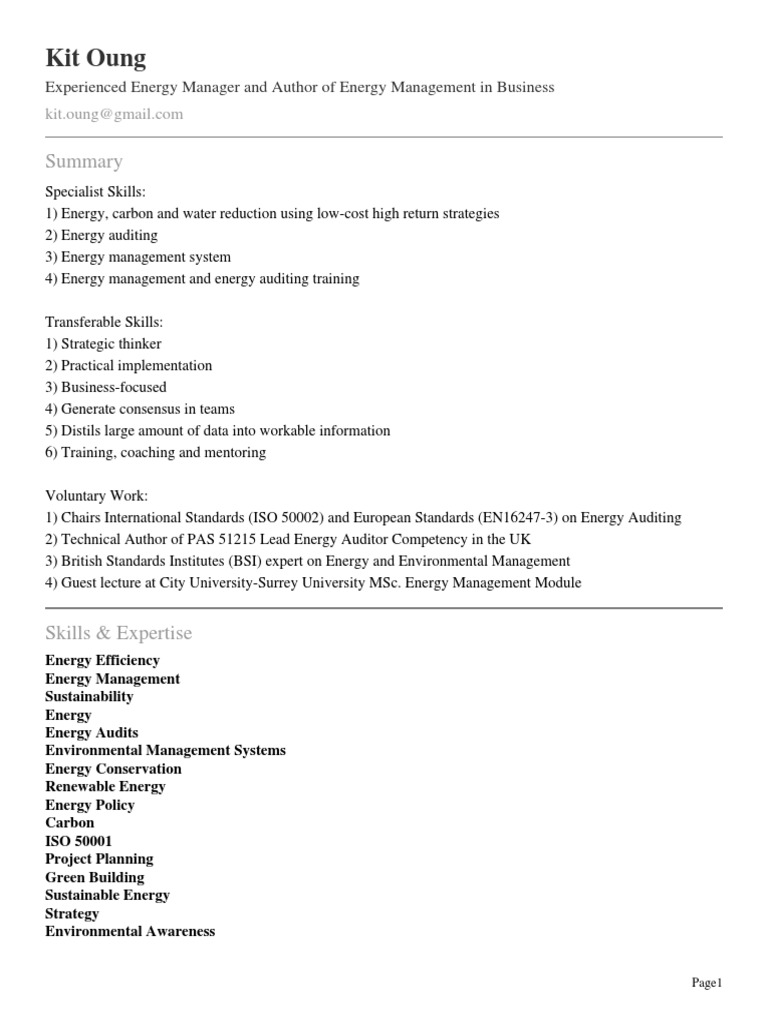 Kit Oung | PDF | Sustainability | Efficient Energy Use