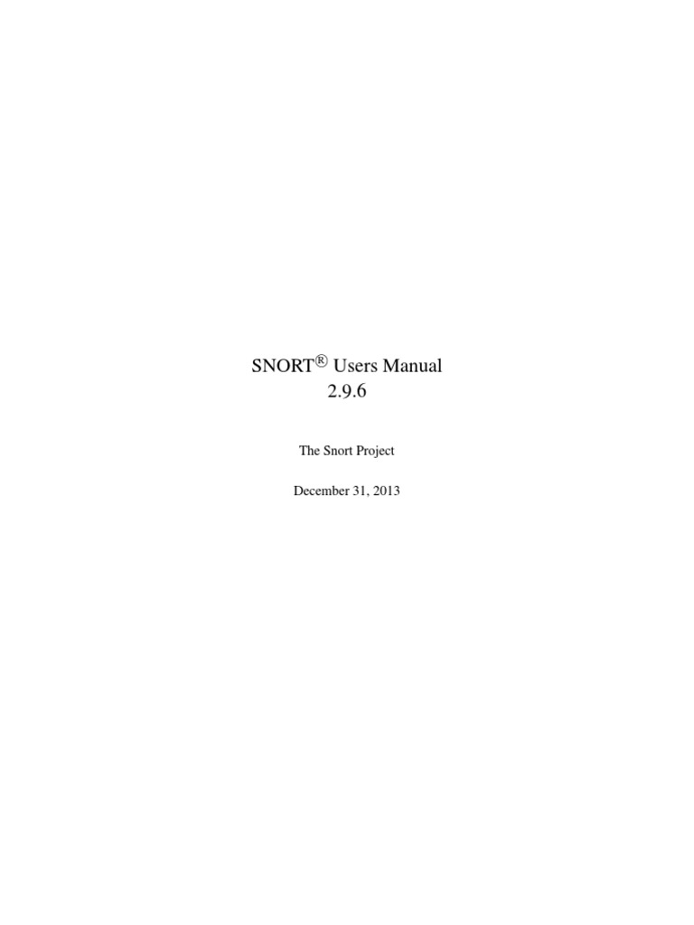 Snort Manual | PDF | Command Line Interface | Internet Protocols