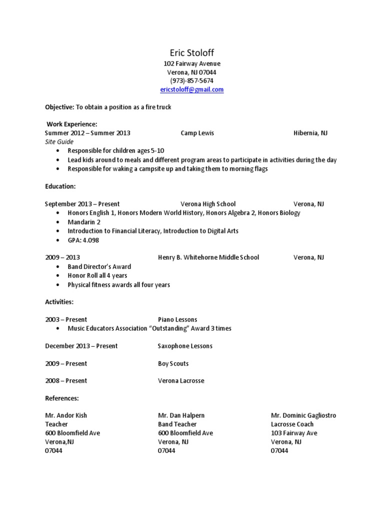 Eric Stoloff's Resume and Experience | PDF