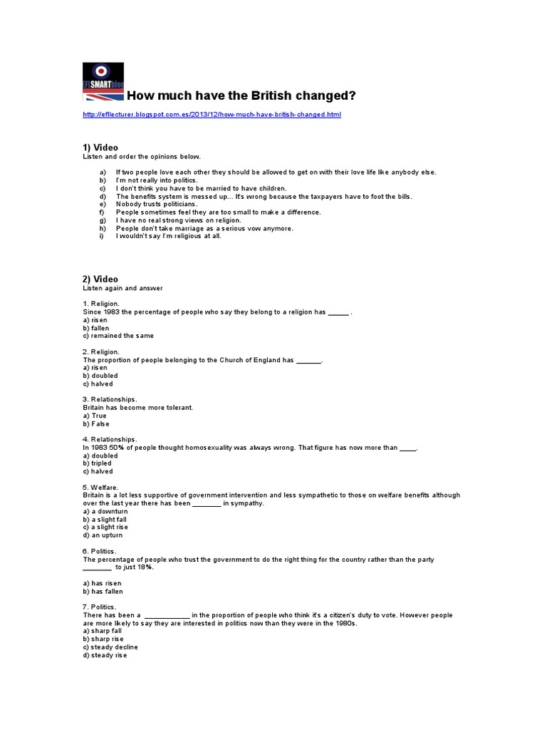 Changes in British Attitudes Over Time | PDF | Social Science