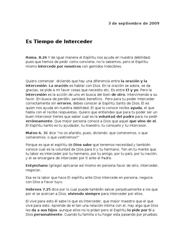 Es Momento de Interceder | PDF | Oración | Religión y creencia