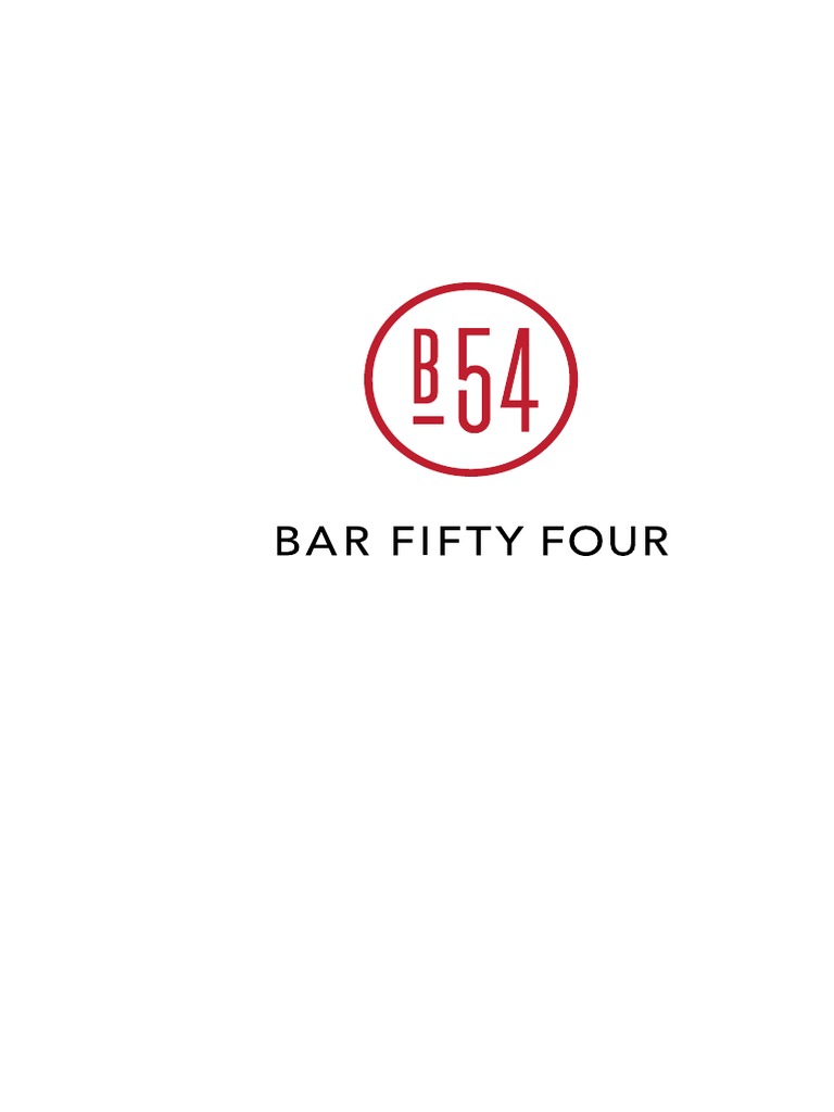 Bar 54 Menu | PDF | Napa Valley Ava | California Wine