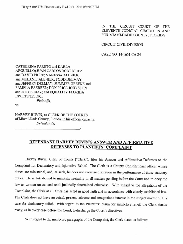 ParetoAnswer and Affirmative Defense | PDF