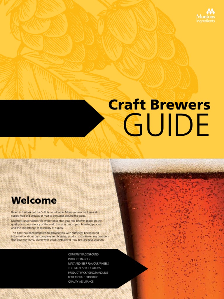 Muntons Craft Brewers Guide | PDF | Brewing | Ale