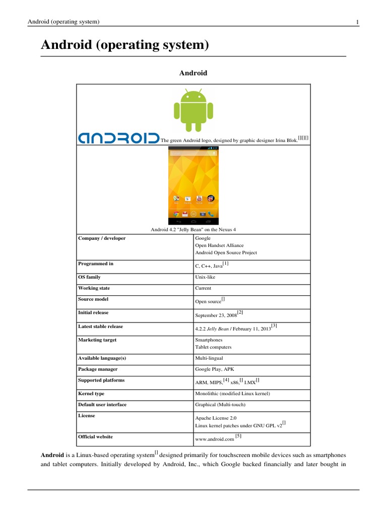 Android (Operating System) | PDF | Android (Operating System) | Tablet Computer