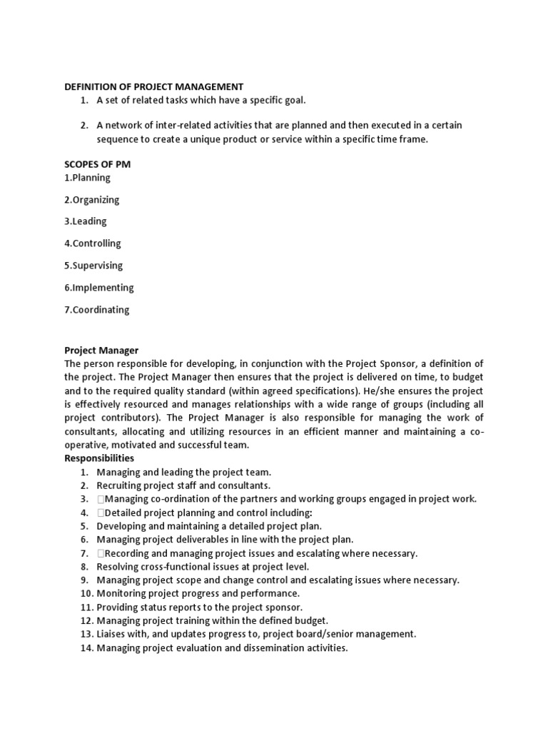 Introduction | PDF | Project Manager | Project Management