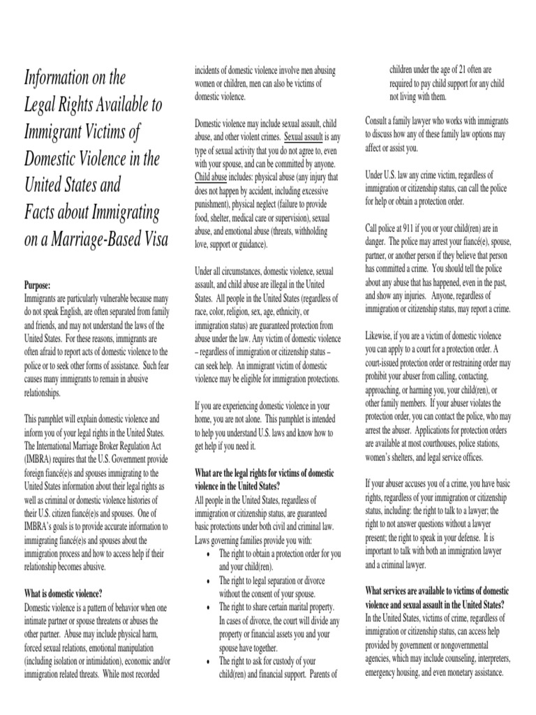 IMBRA Pamphlet Final 01-07-z2011 For Web Posting | PDF | Permanent ...