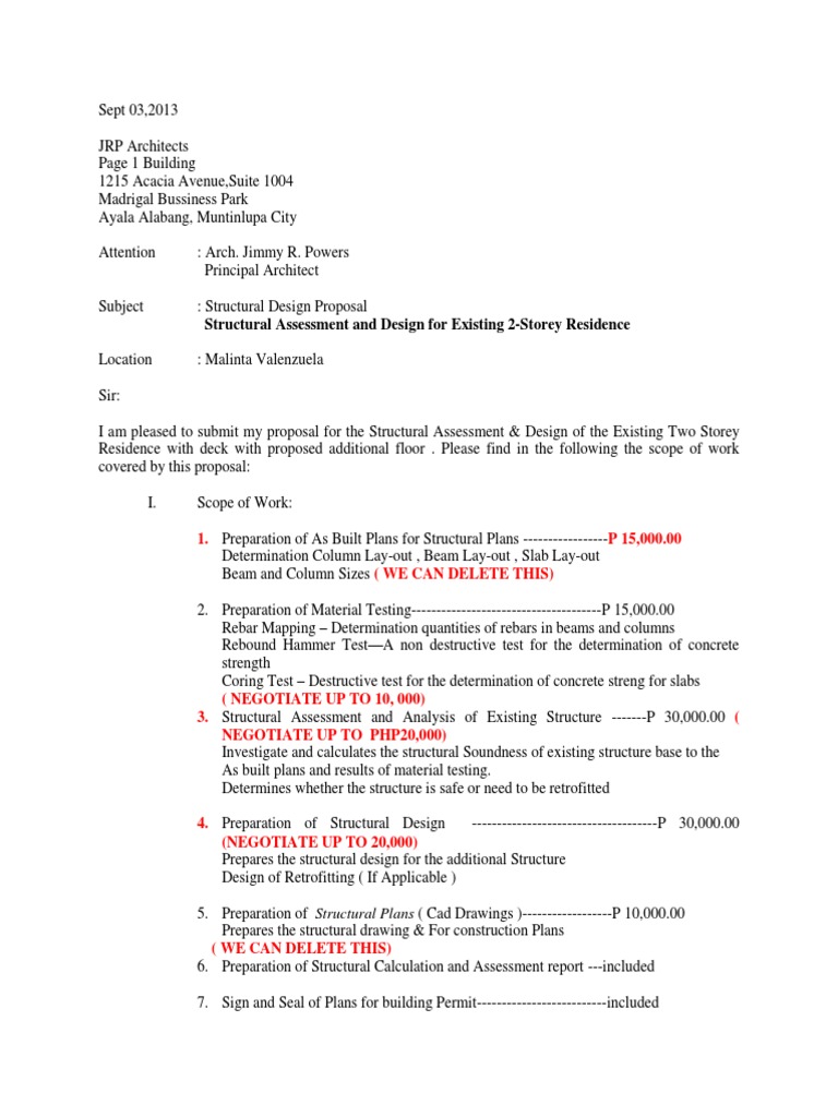 Sample Proposal (Canopy) | PDF | Civil Engineering | Structural Engineering