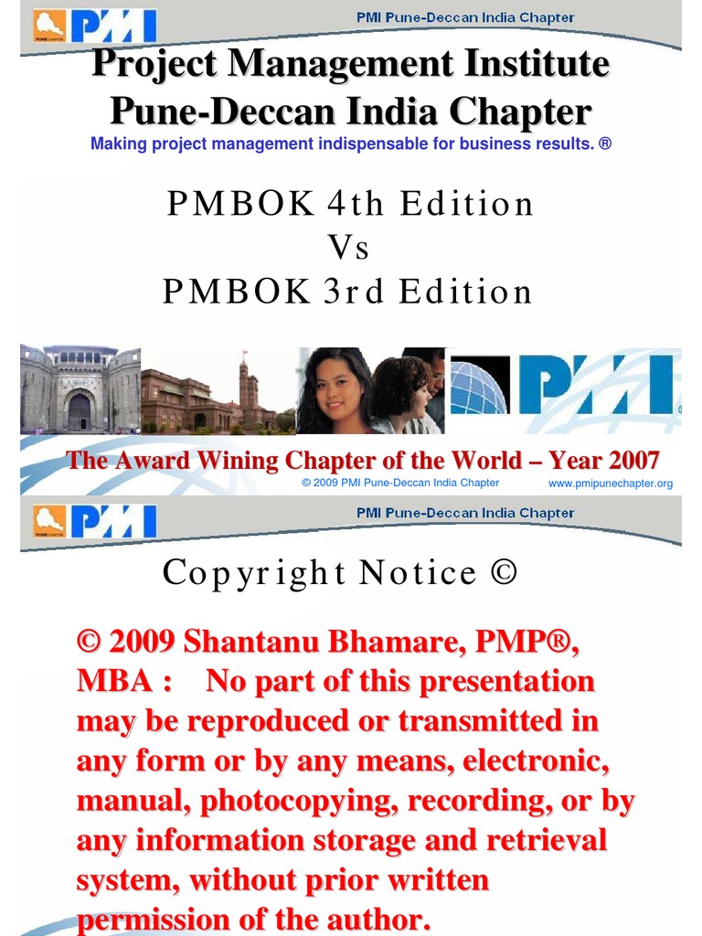 Differences Between PMBOK 4th Edition & PMBOK 3rd Edition | PDF | Risk Management | Project ...