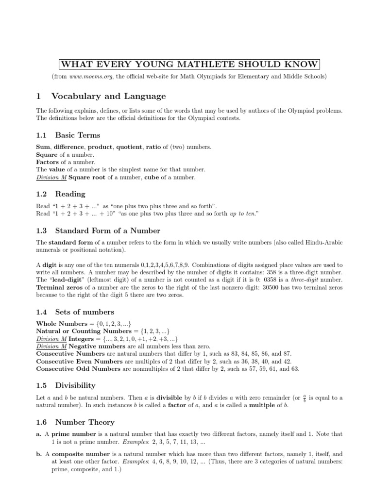 What Every Mathematics Student Should Know | Download Free PDF ...