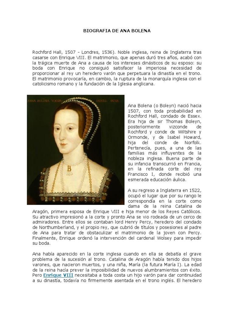 Biografia de Ana Bolena | PDF