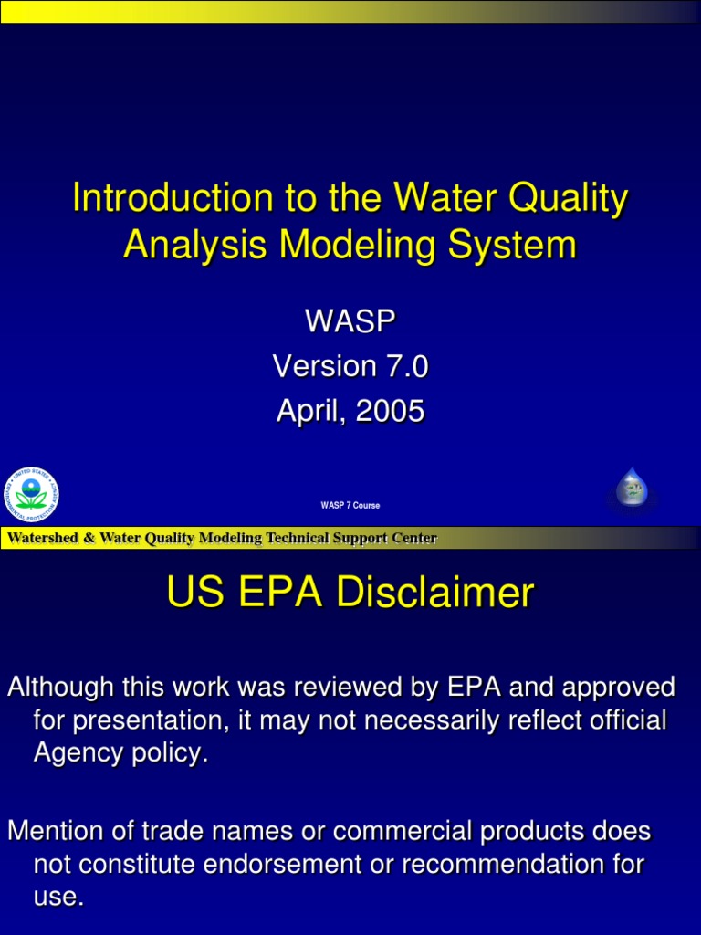 Introduction To WASP | PDF | Conceptual Model | Water Quality