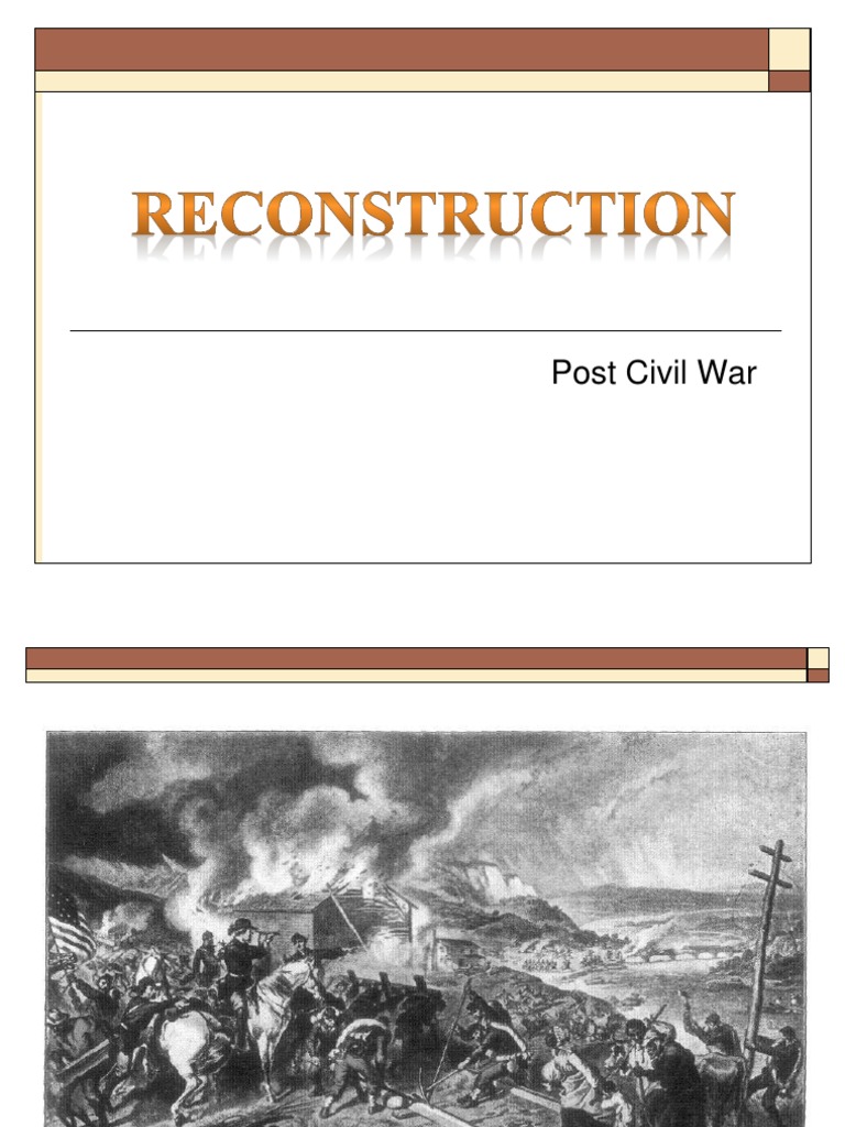 Reconstruction | PDF | Reconstruction Era | Freedman