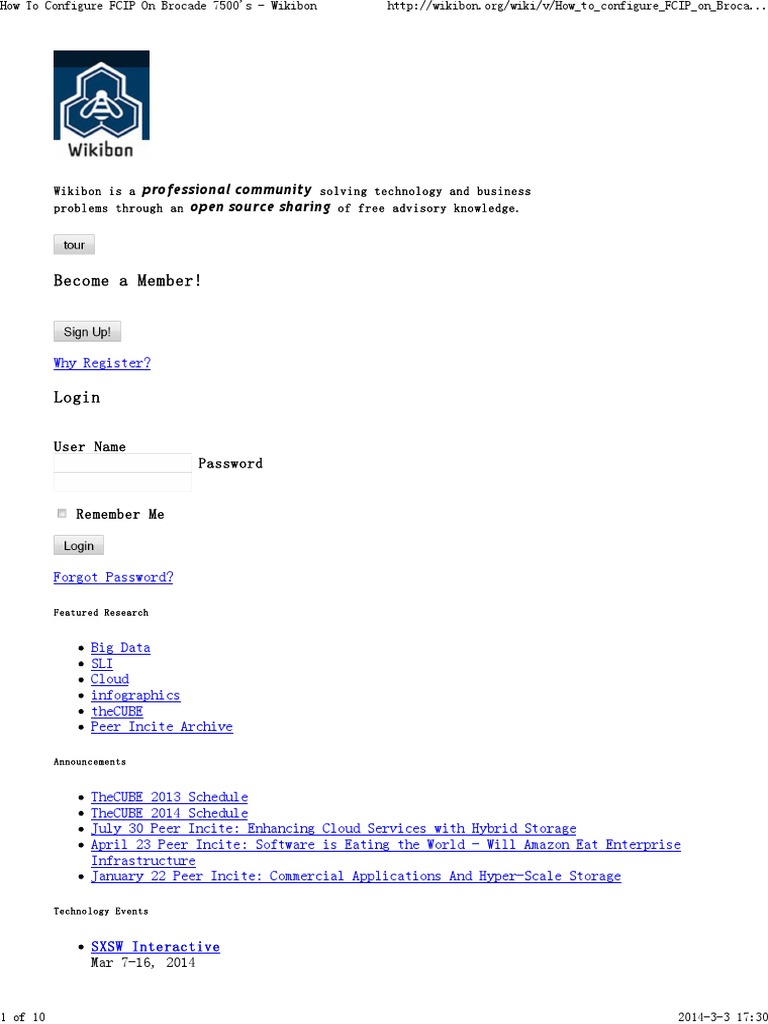 How To Configure FCIP On Brocade 7500's | PDF | Router (Computing ...