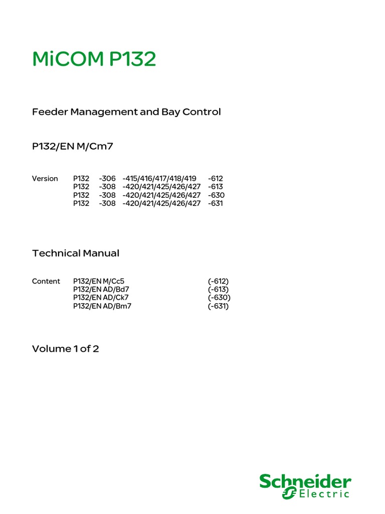 Micom p132 Vol - 1 | PDF | Relay | Power Supply