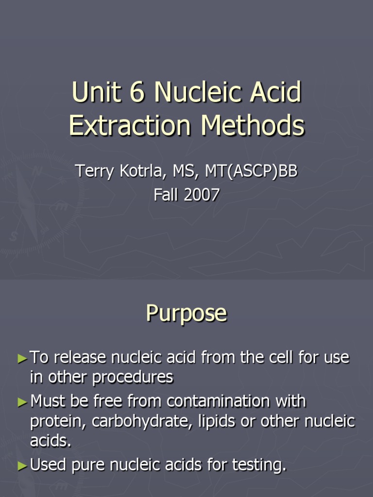 Nucleic Acid Extraction Methods | PDF | Biochemistry | Chemistry