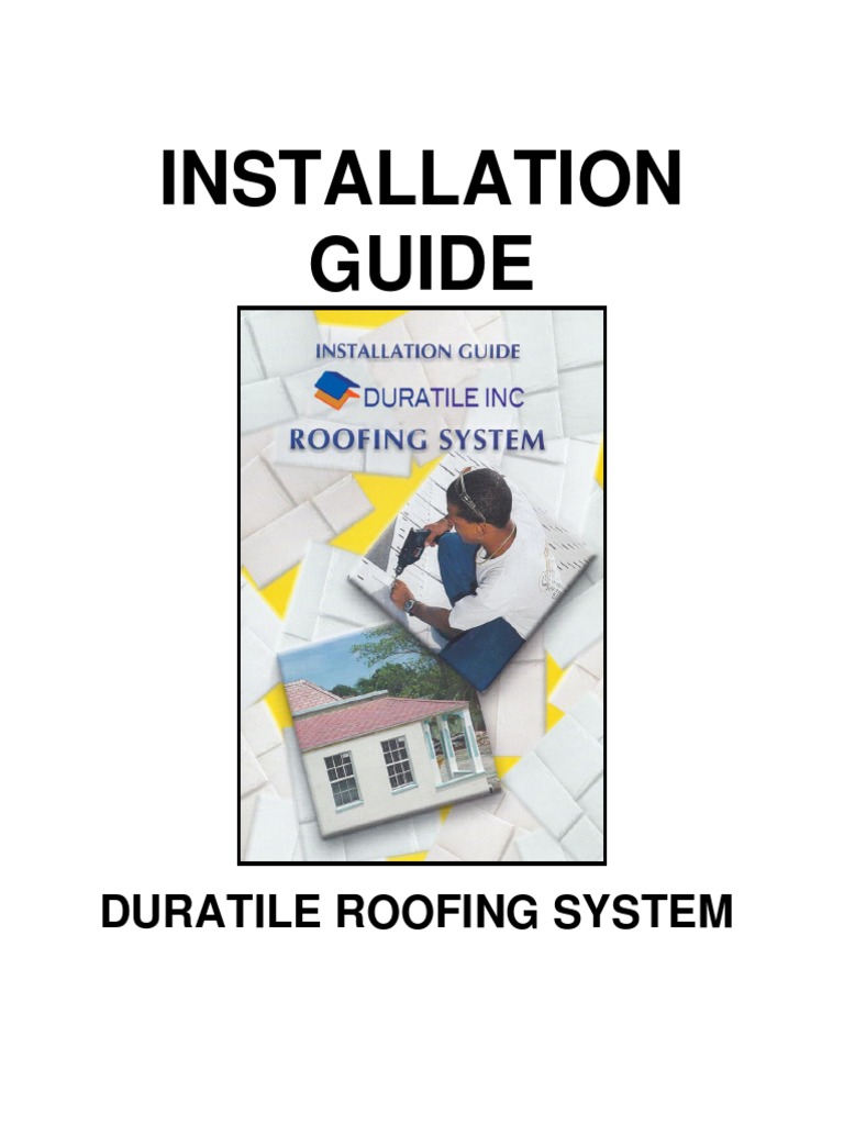Duratile Roofing System Installation Guide | PDF | Roof | Chimney