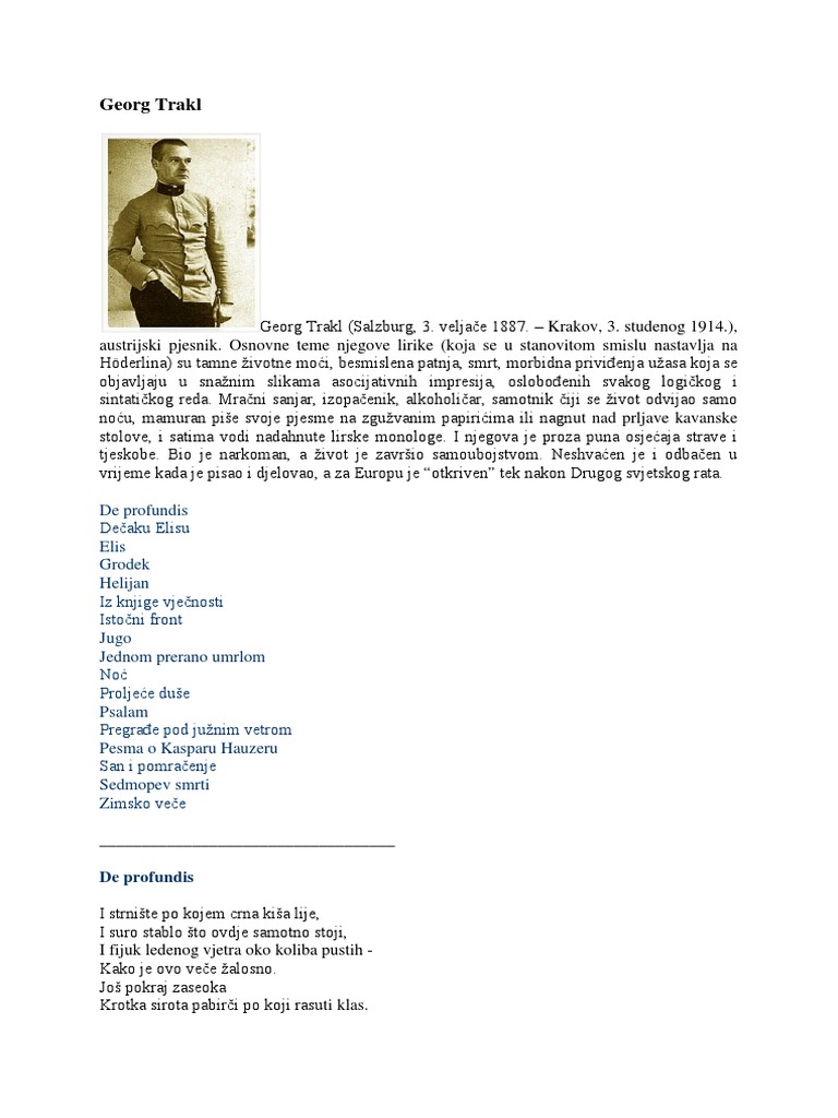 Georg Trakl | PDF