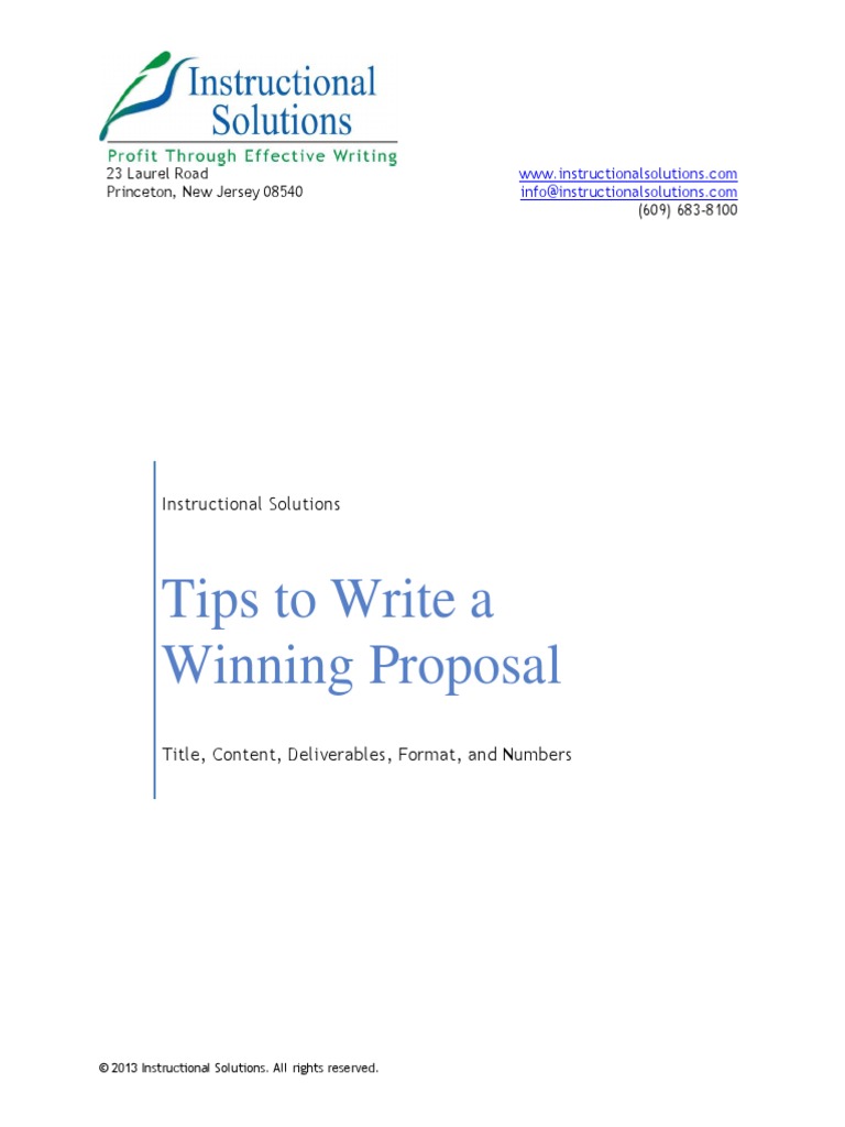 How To Write Proposal Guidebook 2013 | PDF | Request For Proposal ...