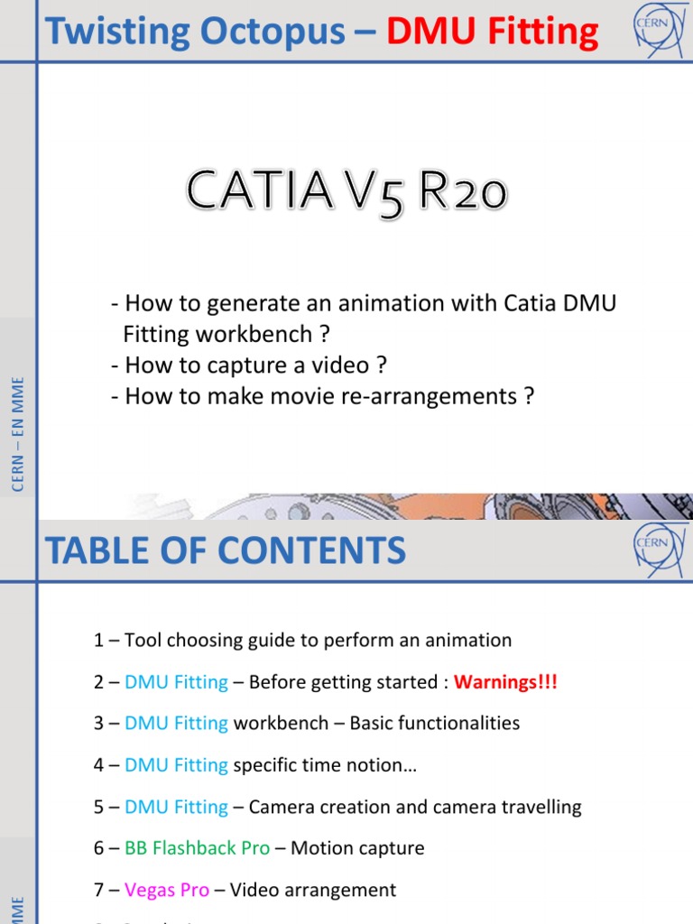 DMU Fitting Animation Guide | PDF | Animation | Simulation
