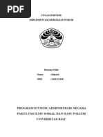 Teori Implementasi Mazmanian-Sabatier | PDF