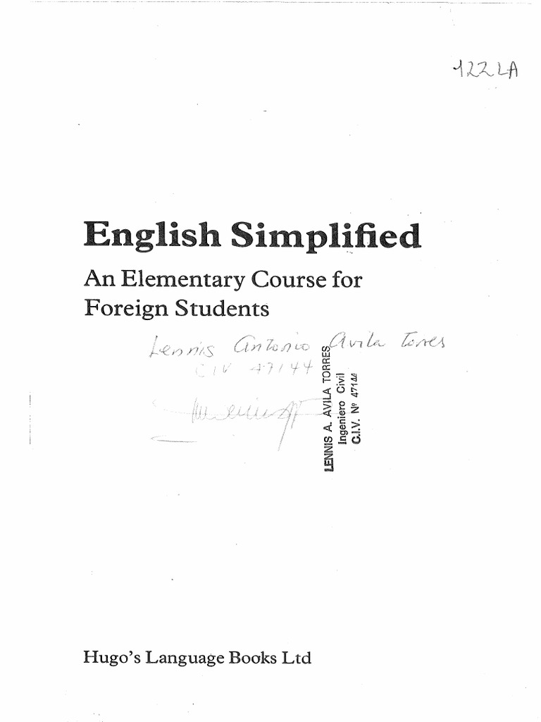 122 LA English Simplified | PDF | English Language | Verb