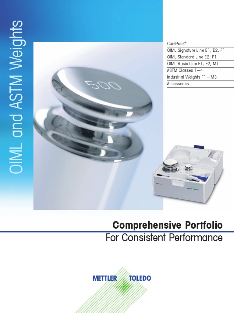 OIML and ASTM Calibration Weights | PDF | Calibration | Metrology